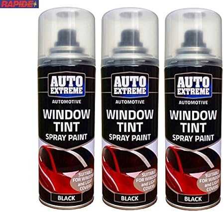 3 x Automotive Window Car Glass Light Cover Tint Spray Black Paint ...