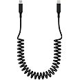 Amazon.com: Coiled USB-C to Lightning Cable, Apple Carplay Compatible, MFi Certified Retractable ...
