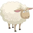Amazon.com: Cute Simple Fluffy Lamb Sheep Cartoon Vinyl Decal Bumper ...