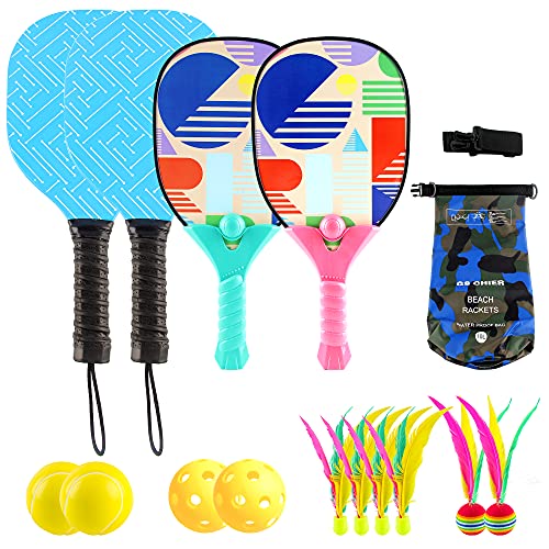 Pickleball Family Game Kits, Lightweight Pickleball Set with Honeycomb ...