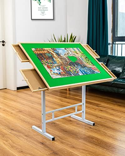 Portable Jigsaw Puzzle Table with Drawers and Legs for 1500 Pcs ...