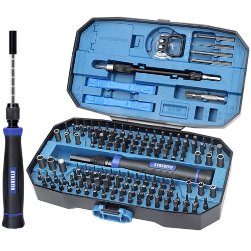 STREBITO Precision Screwdriver Set 153 in 1 Small Magnetic Screwdriver Set with Case, Electronic ...