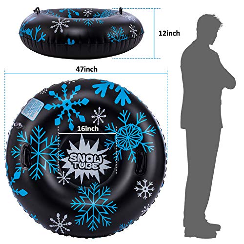 GRM Snow Tube, 47 Inch Sleds Snow Sled for Kids and Adults, Heavy Duty ...