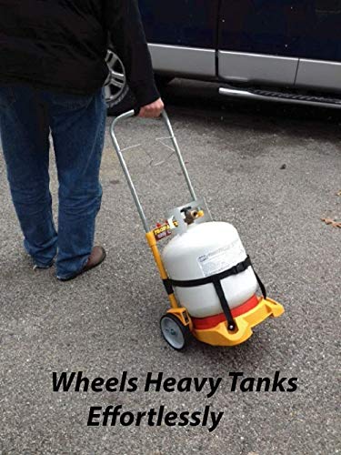 Propane Easy Cart LP Tank Wheeled Carrier for BBQ Grills, Weed Burners ...