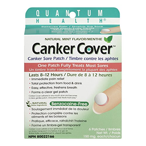 Quantum Health Canker Cover Oral Canker Sore Patch, Mint Flavor, 150mg ...