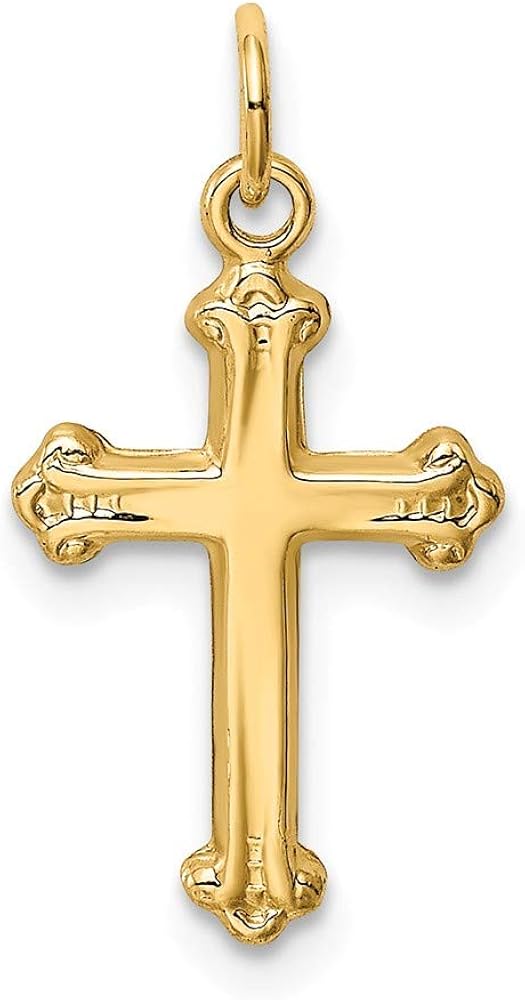Amazon.com: 14k Cross Charm, 14 kt Yellow Gold: Jewelry