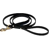 Amazon.com : Signature k-9 Standard Leather Leash, 72" L, Black, 6-Feet ...