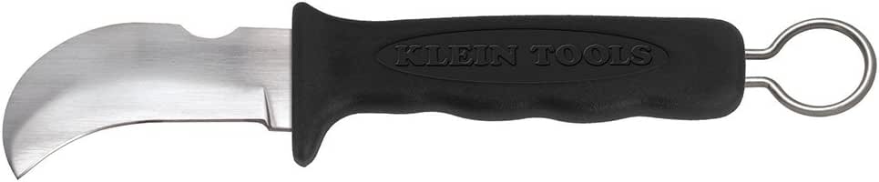 Klein 1570-3 Cable/Lineman's Skinning Knife-Hook Blade, Notch and Ring ...
