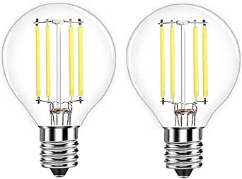 Amazon.com: 2-Pack E17 S11 LED Light Bulb,E17 Intermediate Base Globe Bulb 4W Daylight 6000K,40 ...