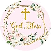 Amazon.com : UPLEY Blue and Gold Elegant Floral Cross Stickers God ...