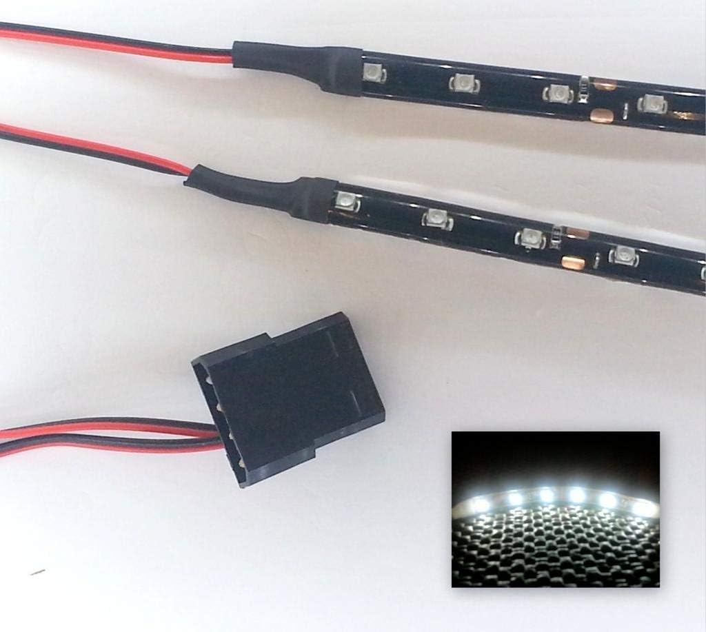 Top LED Kit d'éclairage LED pour boîtier PC 2 x 18 LED Longueur Rubans ...
