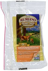 Rumiano Organic Medium Cheddar Cheese, Sliced, 6 oz: Amazon.com ...