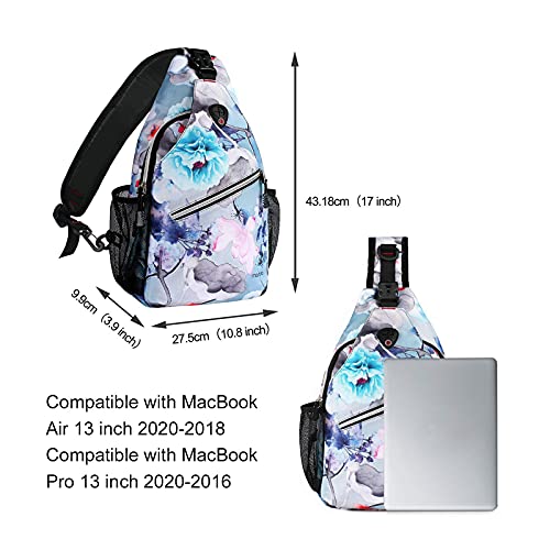 MOSISO 13 inch Sling Backpack, Multipurpose Hiking Daypack Outdoor Rope ...