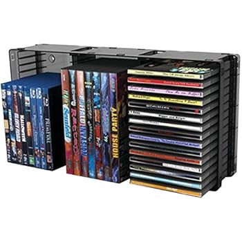 Amazon.com: Stock Your Home Stackable DVD Storage Organizer & Movie ...