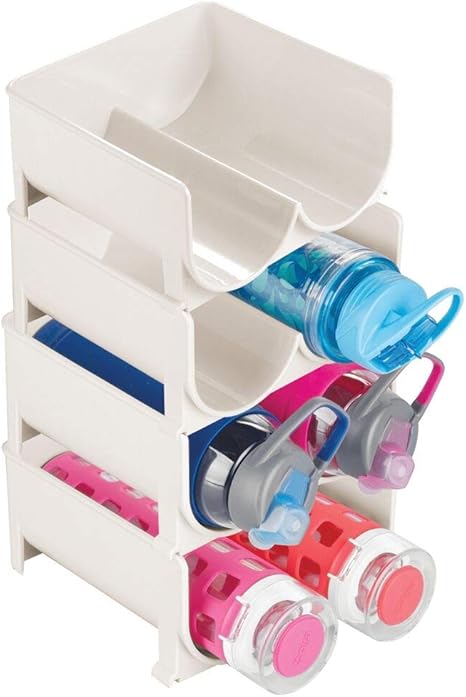 mDesign Range Bouteille Moderne (Lot de 4) – casier à Bouteilles empilable pour Bouteilles d'eau ...