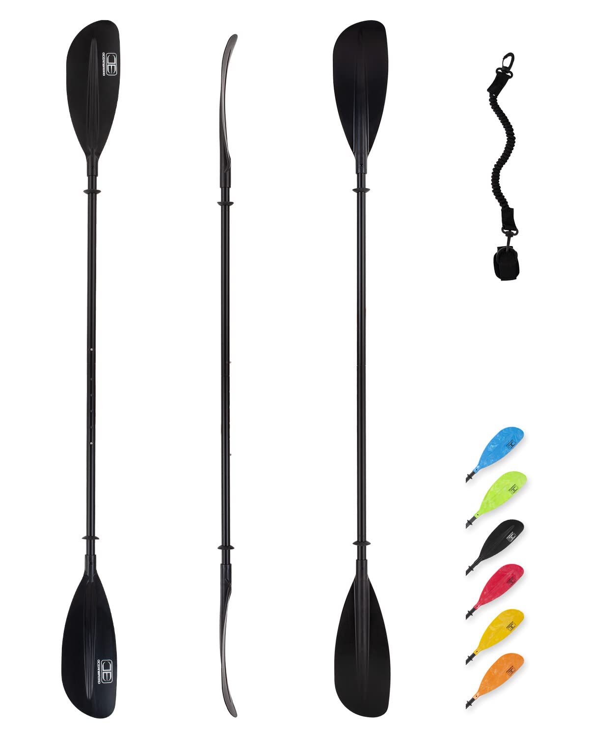 OCEANBROAD Adjustable Kayak Paddle 86in/220cm to 94in/240cm Kayaking ...