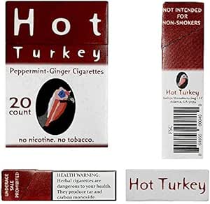 Amazon.com: Hot Turkey 4-Pack Peppermint-Ginger Cigarettes: Health ...