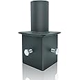 Light Pole Tenon Adapter for 4 Inch Square Pole, Metal 3.5" Square Slip ...