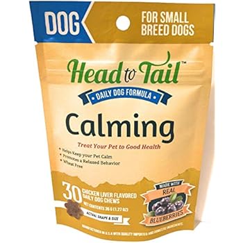 Amazon.com : Head to Tail Calming Chews, Chicken Liver Blueberry Flavor ...
