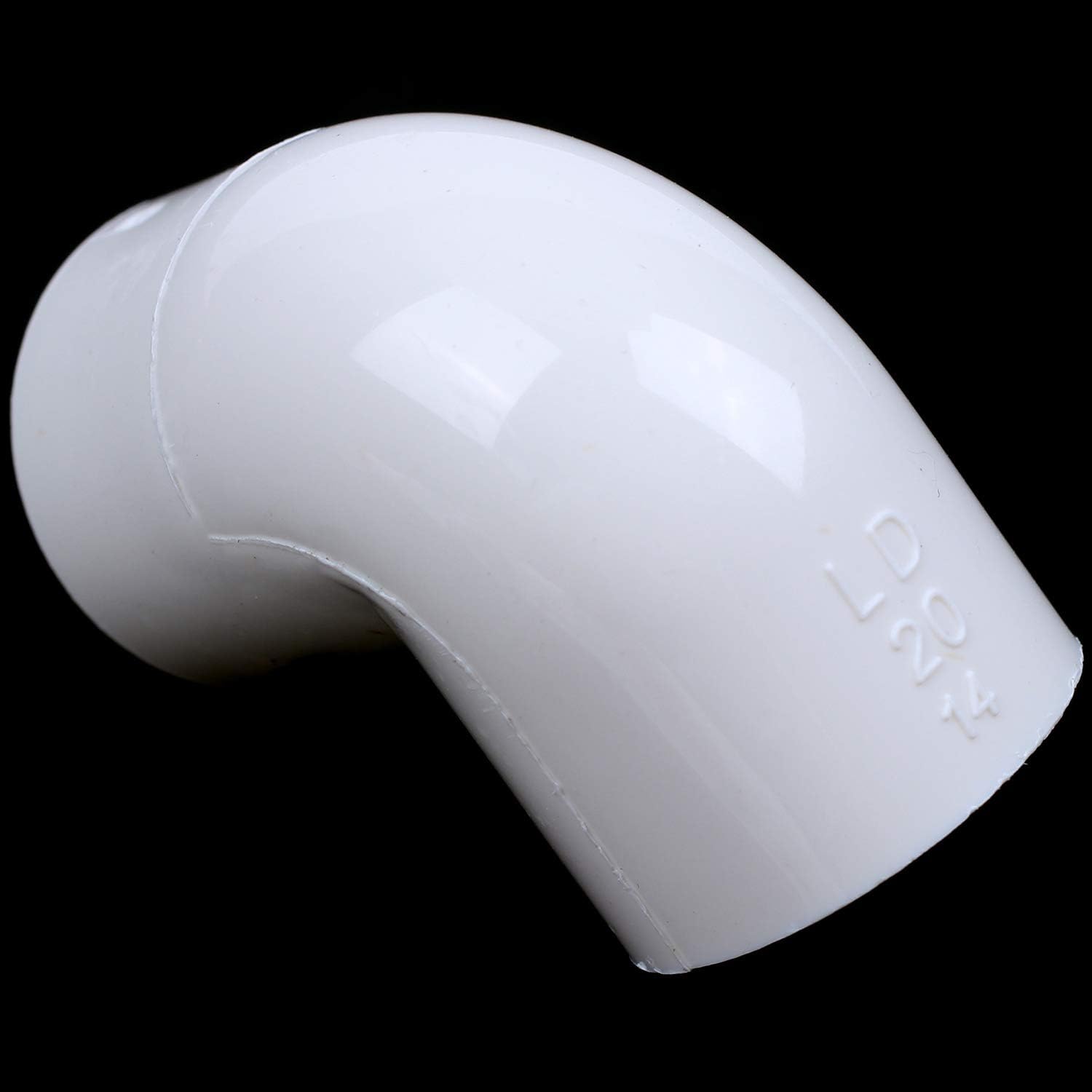 YRO 5 Pieces 20mm Dia 90 Angle Degree Elbow PVC Pipe Fittings White ...