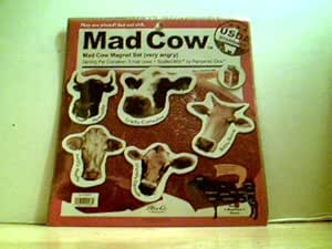 Amazon.com: Mad Cow - Mad Cow Magnet Set (very angry) - 5 Magnets ...
