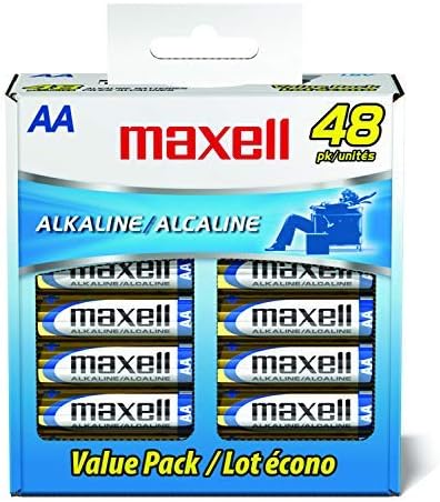 Maxell AA Gold Series Alkaline Batteries Bulk Retail Pack - 48 Pack ...