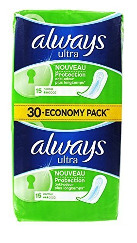 Always Ultra Normal 30 Economy Pack 30 Sanitary Napkins by Always ...