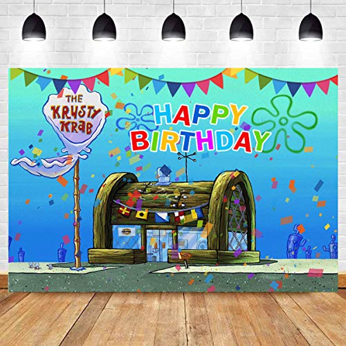 Buy Cartoon Animation Spongebob Theme Photography Backdrop Children ...