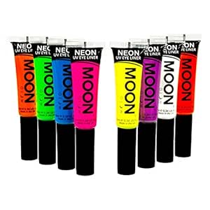 Amazon.com : Moon Glow - Blacklight Neon Eye Liner 0.34oz Set of 8 ...