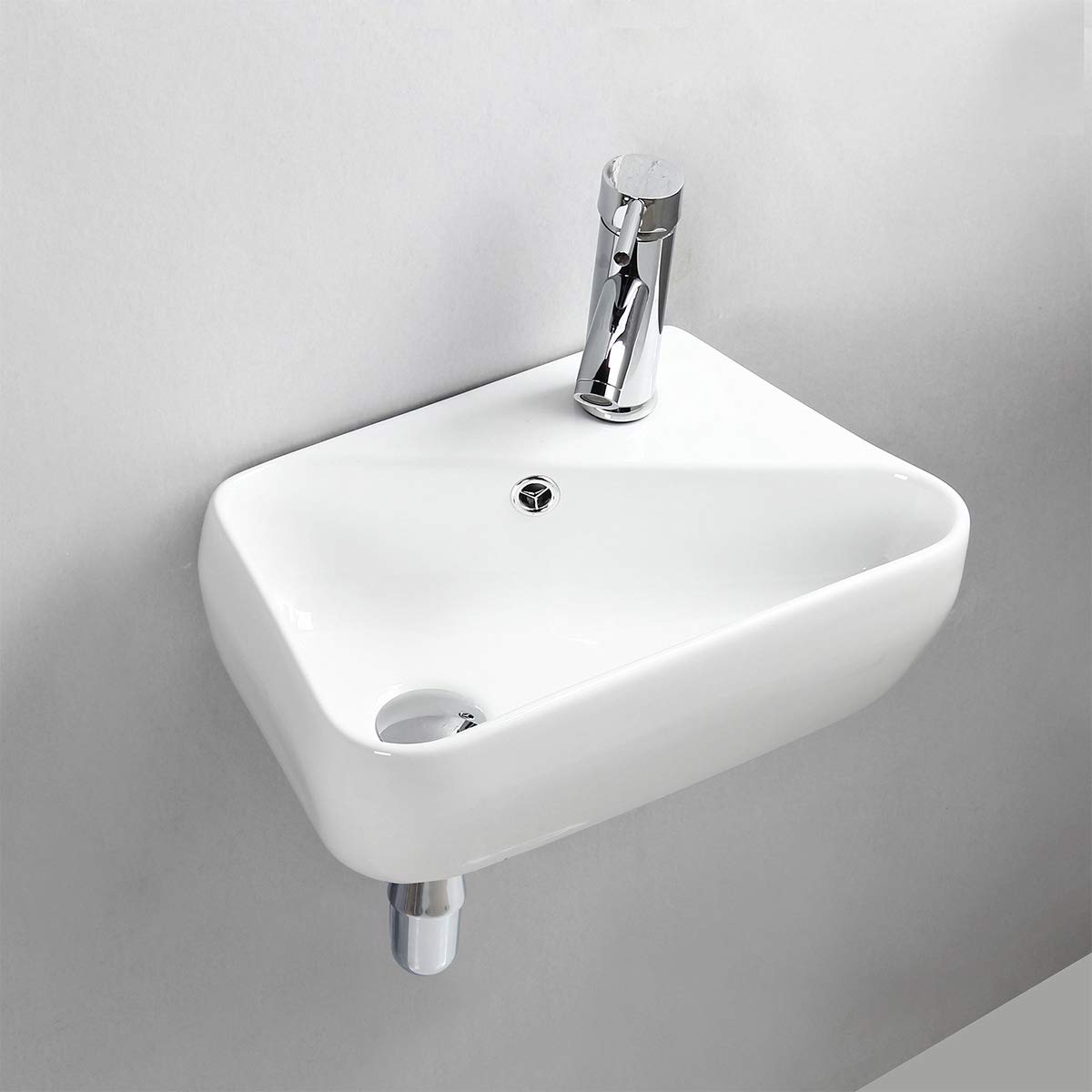Gimify Small Cloakroom Basin Sink Wall Hung Mini Hand Wash Basin for ...