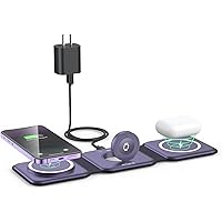 Amazon.com: Wireless Charger 3 in 1,RTOPS Magnetic Travel Wireless Charging Station Multiple ...