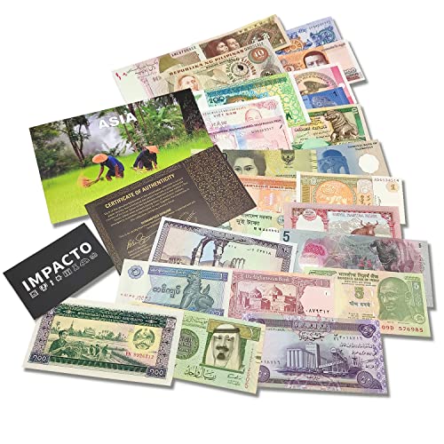 World Paper Money: 25 Banknotes from Asia - Elevate Your Foreign ...