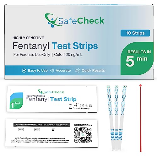 Fentanyl Test Strips 10 Pack | SafeCheck Highly Sensitive Fentanyl Test ...