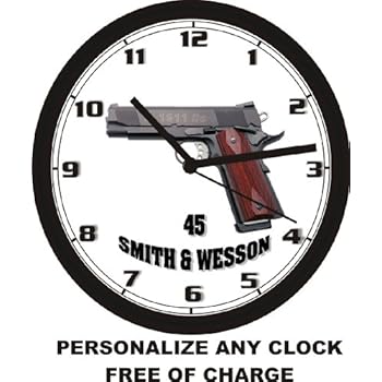 Amazon.com: 17" Blue Neon Wall Clock, Colt Firearms, Revolvers Pistols ...