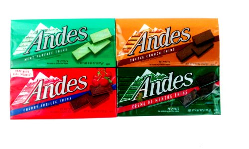 Andes Mints 4-Flavor Variety: One 4.67 oz Package Each of Crème De ...