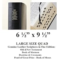LDS Quad Large Print Scripture Book Indexed Mormon Quadruple ...