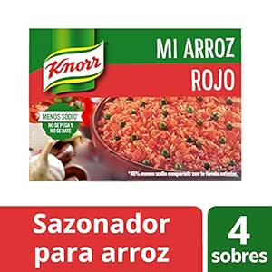 Knorr Sazonador Mi Arroz Rojo 68 gr: Amazon.com.mx: Alimentos y Bebidas