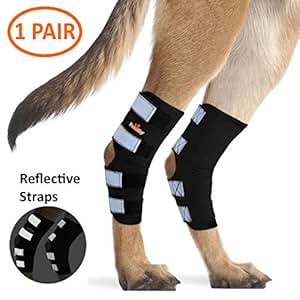 NeoAlly Dog & Cat Back Leg Braces [Pair] Canine Hind Hock Sleeves with ...