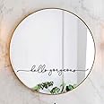 Amazon.com: Hello Gorgeous Mirror Decal Vinyl Decal Bathroom Decor 18x2 ...