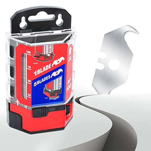 Workpro Utility Knife Blades Sk5 Steel 100-Pack With Dispenser at ...