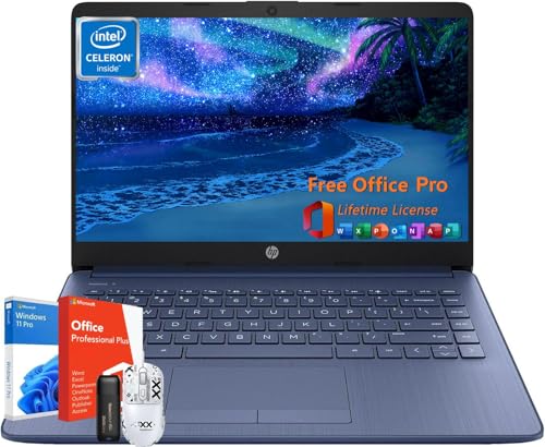 HP 14 Inch Laptop Student Business, With Windows 11 Pro, Intel Dual ...