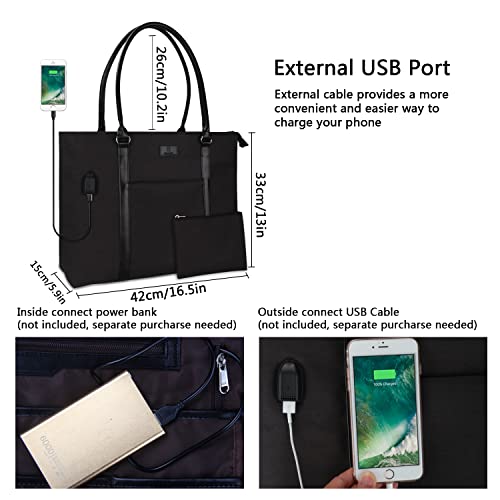 Laptop Bag for Women 15.6 inch Laptop Tote Bag Waterproof Lightweight ...