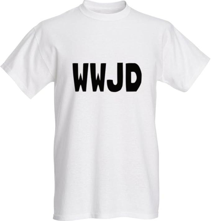 WWJD T-Shirt - What Would Jesus Do? - Black Text - Christian Tee ...