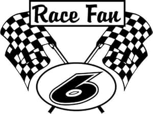 Amazon.com: Checkered Flag Nascar Race Fan Number 6 Graphic Car Truck ...
