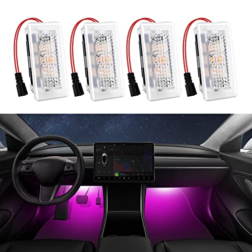 FICOLPO 4 Pcs Interior LED Lights Bulbs Kit Compatible with Tesla Model ...