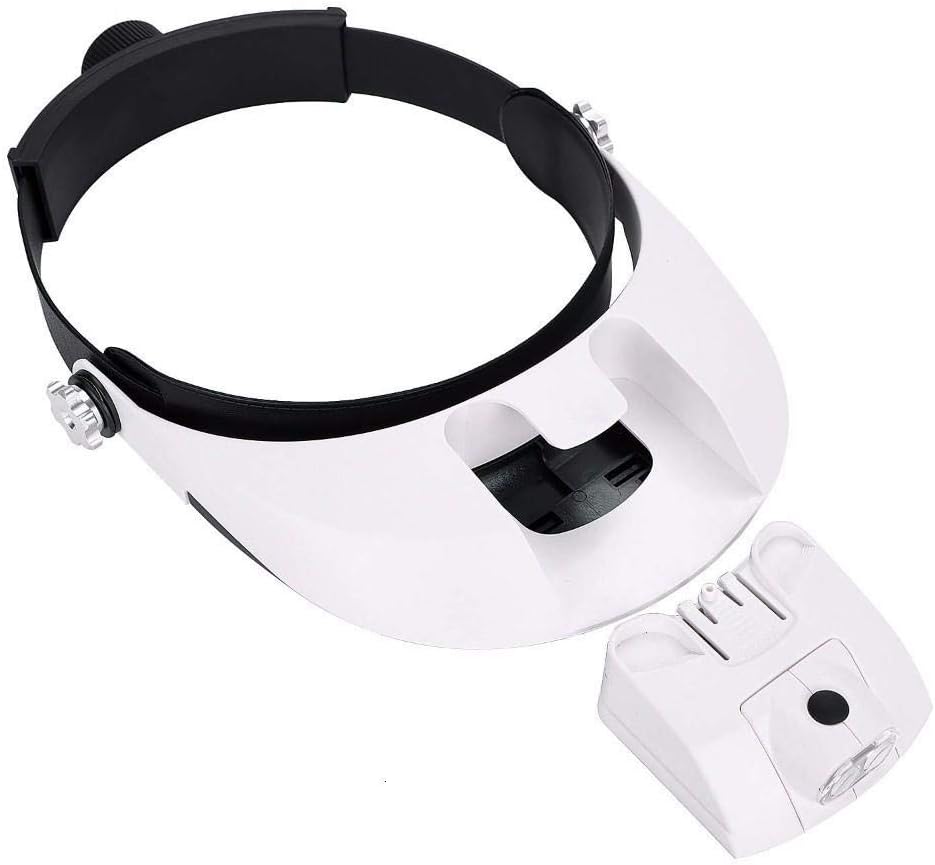 TenYua Headband Magnifier Soldering Glasses Led Lamp Light Magnifying ...