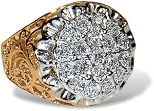 Men's 19 Diamond Kentucky Cluster, 1 carat total weight|Amazon.com