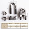 Cozihom 3/16 Inch M4 Wire Rope Cable Clip Clamp, 304 Stainless Steel, U ...