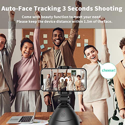 Face Tracking, 360° Rotation Auto Face Tracking Phone Holder, Smart ...