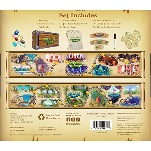 Hapinest Find and Seek Treasure Hunt Family Board Game for Kids Toddler ...